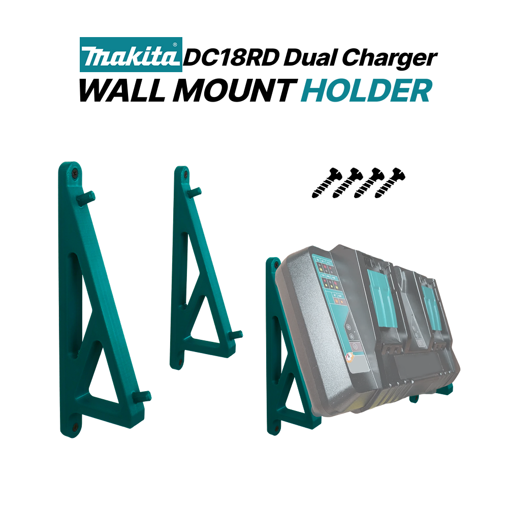 Secure Wall Mount Organizer for Makita DC18RD Dual Charger | PROTO MARKET